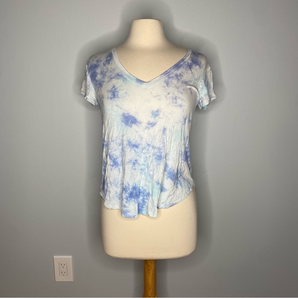 American Eagle Outfitters | Tops | Blue White American Eagle Soft Sexy Tie Dye Watercolor Cloud ...
